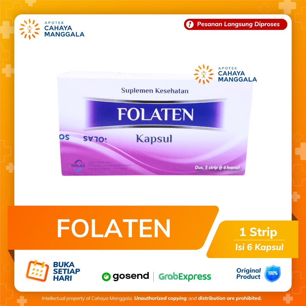 Jual FOLATEN KAPSUL PER STRIP 6 KAPSUL | Shopee Indonesia