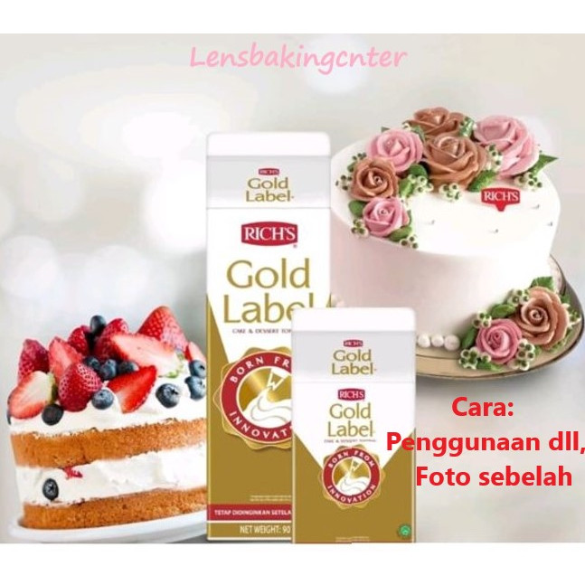 Jual Rich's Rich Richs Gold Label Topping Whipping Cream 500gr/ 500 ...
