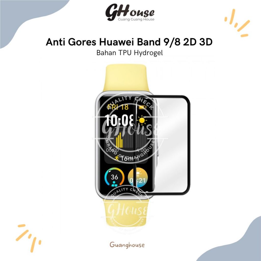 Jual Anti Gores Huawei Band 9 / 8 2D 3D Pelindung Layar Huawei Band 9 Band 8 TPU Hydrogel ...