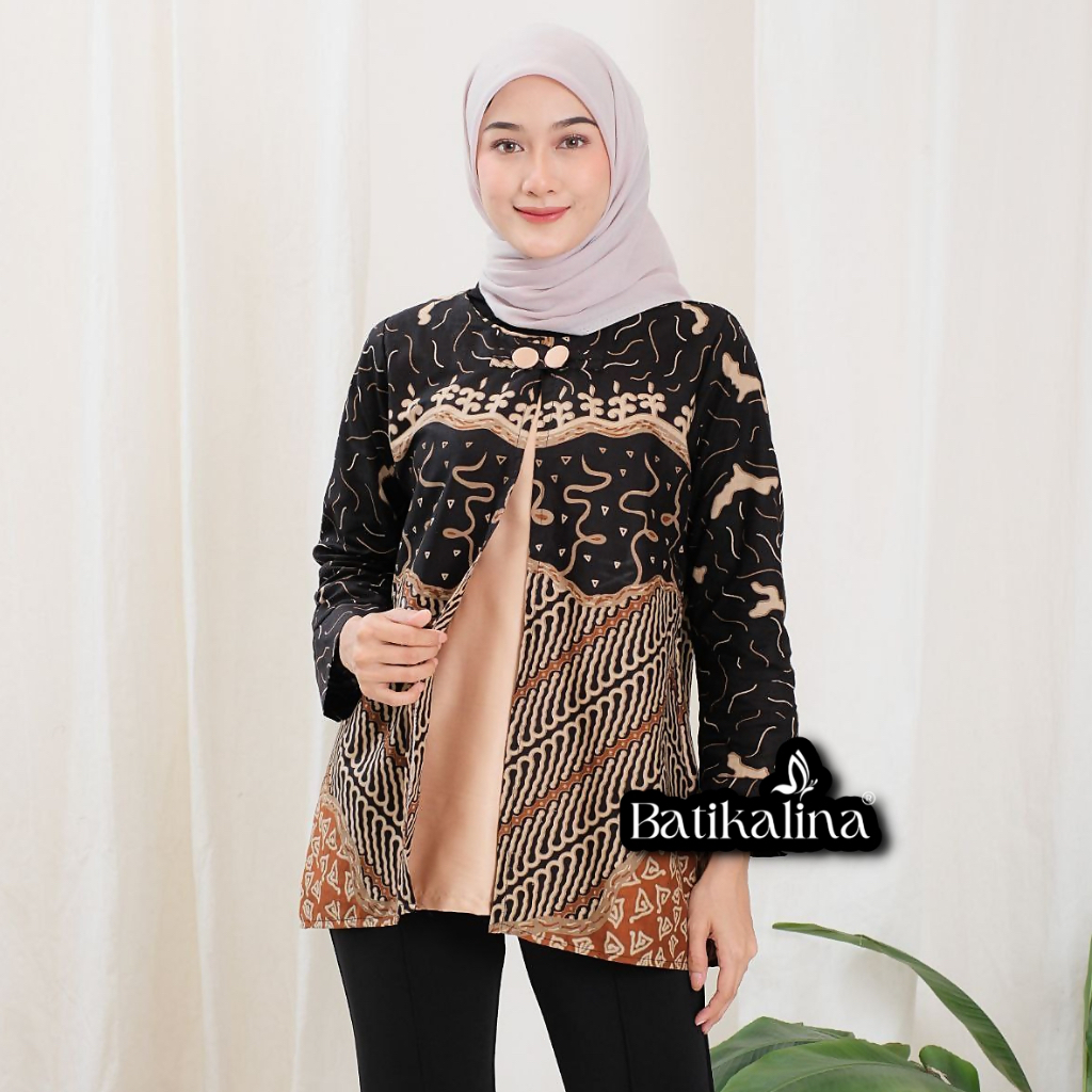 Jual Batik Alina Baju Batik Wanita Modern Atasan Blouse Batik Kerja ...