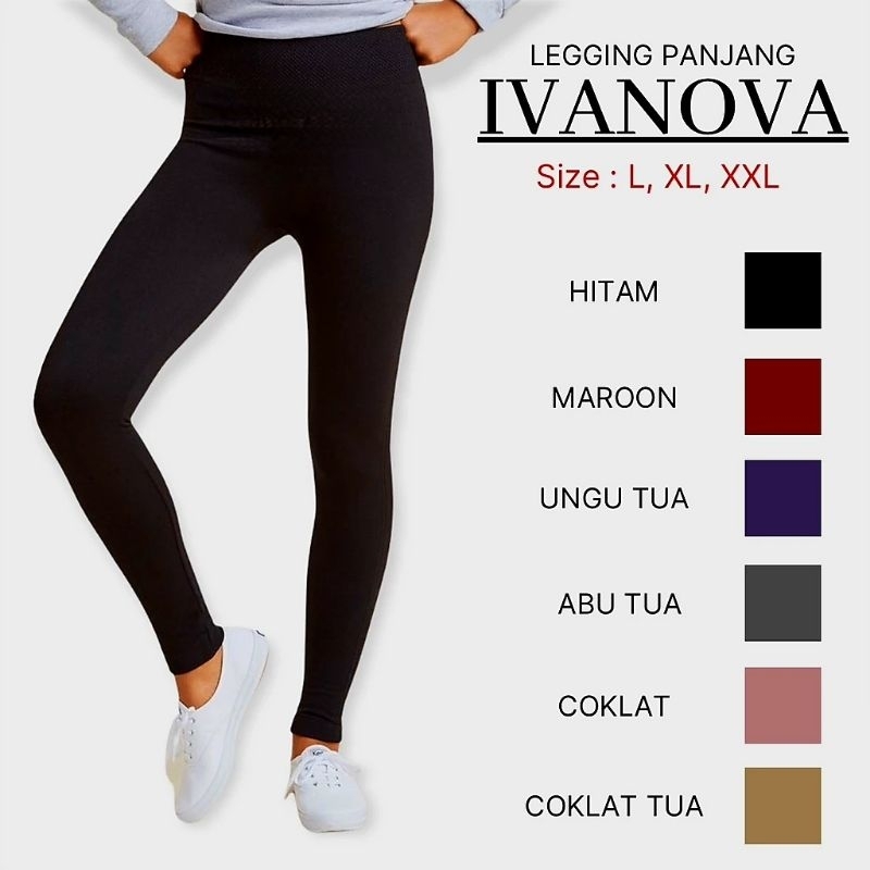Jual leging wanita Ivanova | leging wanita spandex super | leging wanita premium | Shopee Indonesia