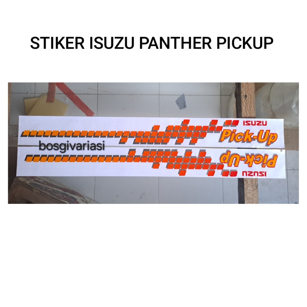 Jual Stiker body Isuzu panther pick up/ Sticker mobil Panther pick up ...