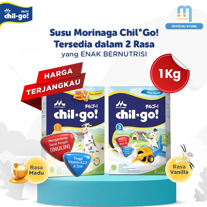 Jual Morinaga Chil-Go Powder 1+/3+ Vanilla/Madu - 950 Gram - Susu Formula | Shopee Indonesia