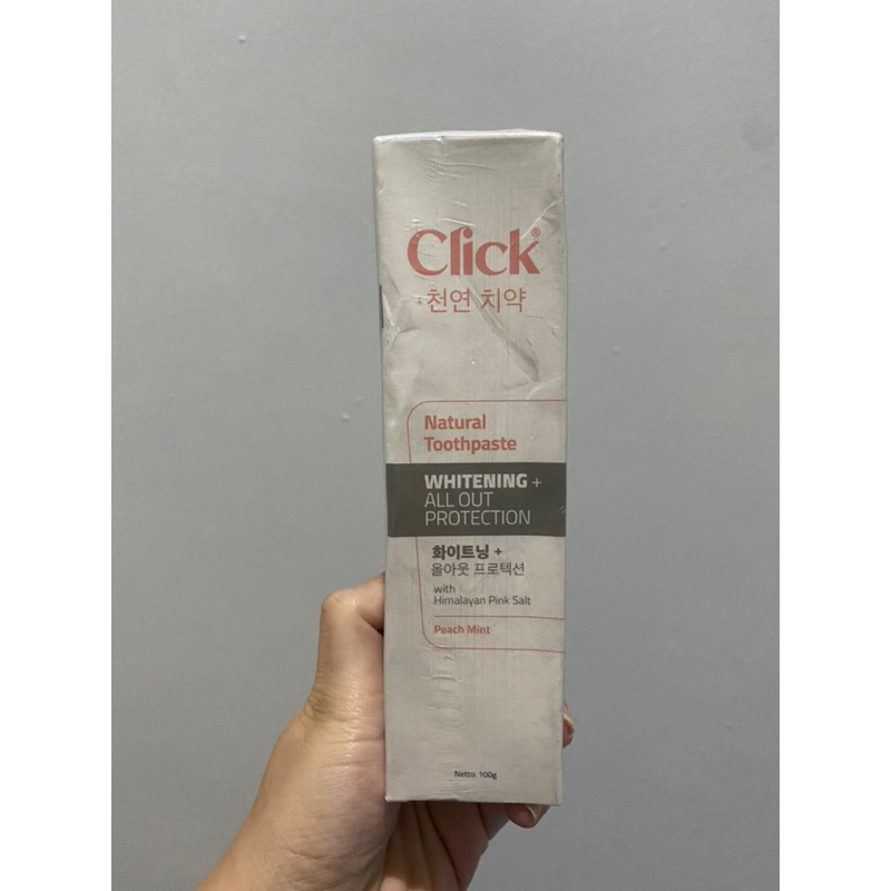 Jual CLICK NATURAL TOOTPASTE WHITENING PASTA GIGI KOREA 100g | Shopee ...