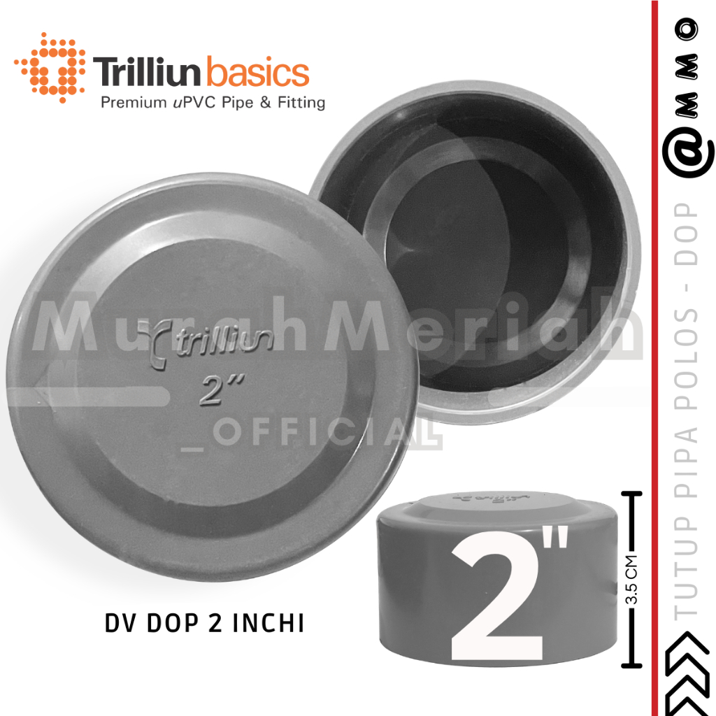 Jual DOP DV 2 INCH TRILLIUN TUTUP PIPA PVC POLOS 2 DIM END CAP 2 INCH ...