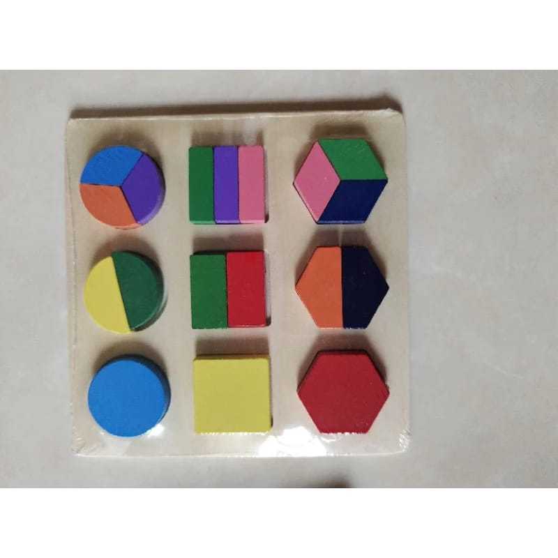 Jual Geometri / puzzle kayu / mengenal bentuk geometri | Shopee Indonesia