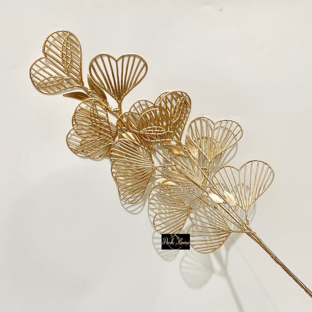 Jual GOLDEN FLOWER LOVE DAUN GOLD DAUN EMAS/HIASAN DAUN BENTUK LOVE ...