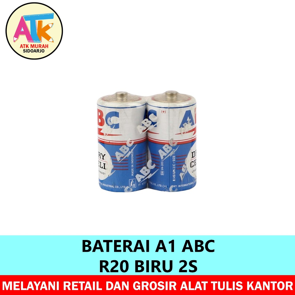 Jual BATERAI A1 MERK ABC BIRU - R20 | Shopee Indonesia