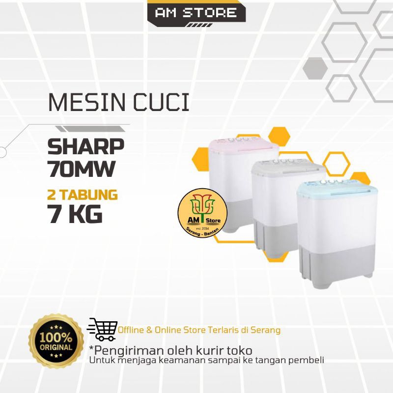 Jual Mesin Cuci Sharp 70MW 7kg (2 Tabung) | Shopee Indonesia
