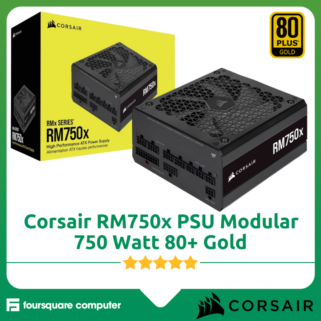 Jual PSU Corsair RM750x 750 Watt 80 Plus Gold Modular Power Supply 750W ...
