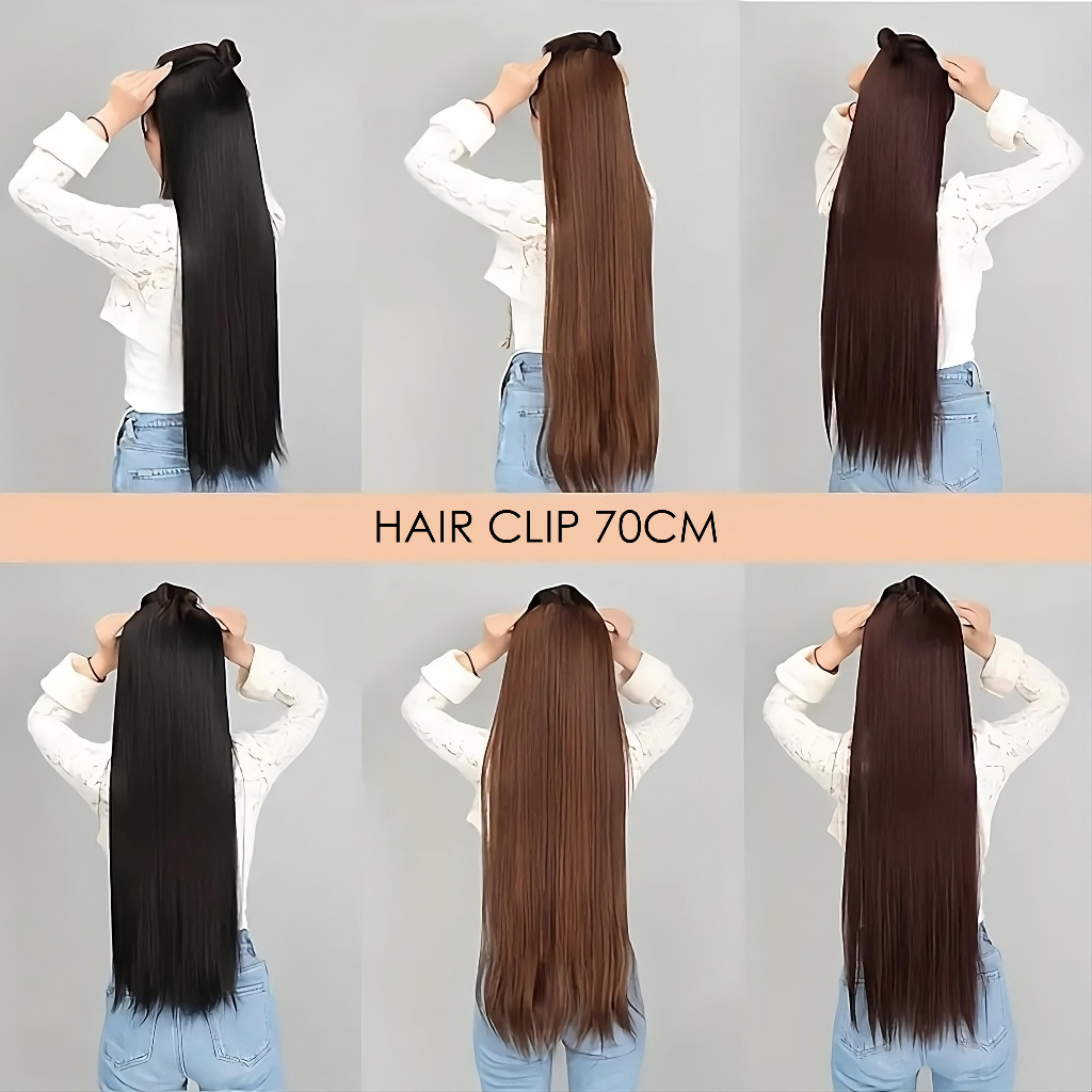 Jual RSW 70CM HAIR CLIP RAMBUT PALSU WANITA HAIRCLIP RAMBUT SAMBUNG BIG ...