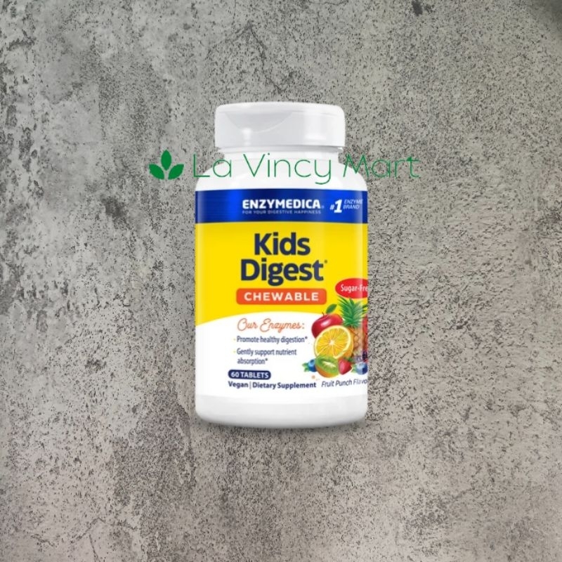 Jual Kids Digest Enzymedica, 60 Tablets, Chewable Digestive Enzymes ...