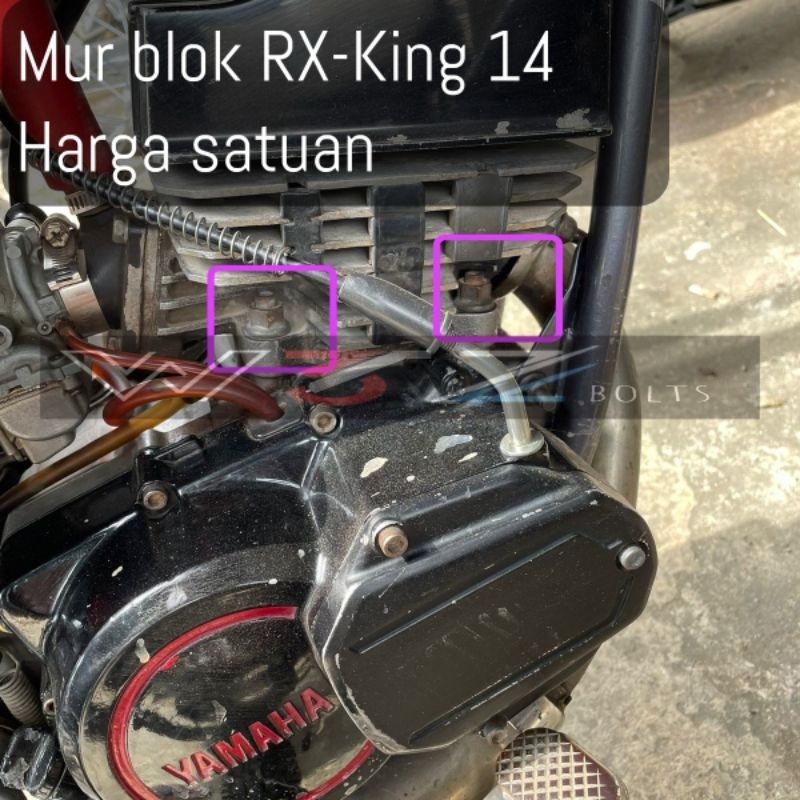 Jual Mur 14 probolt blok boring tinggi RX-King RXk rxs stainless Heng ...