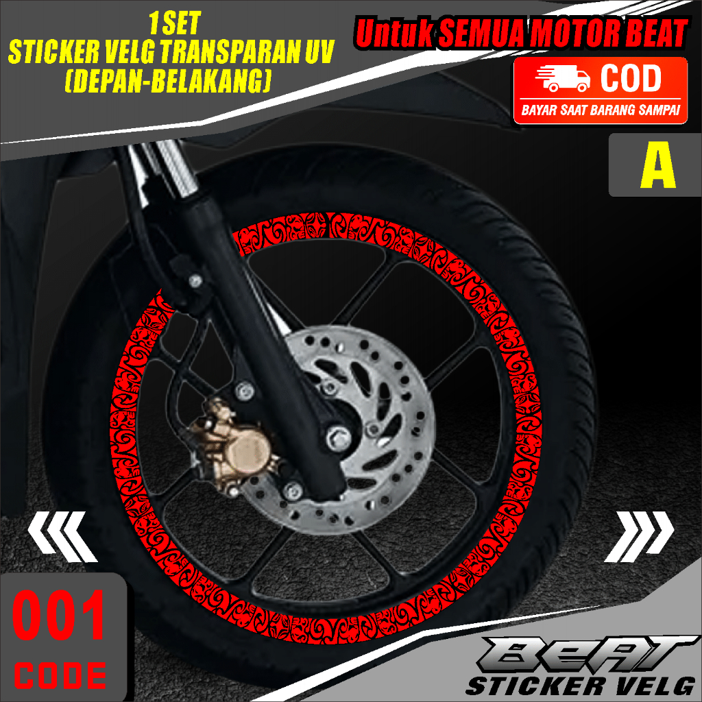 Jual Stiker UV Print Velg 14 Inch Honda BEAT New Old R Racing Lis List ...