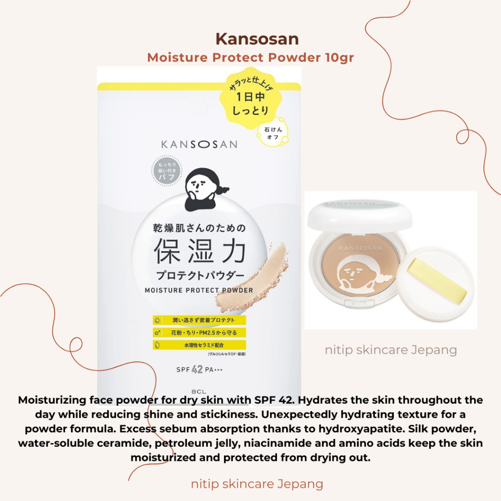 Jual kansosan moisture powder, moisture skincare base original japan | Shopee Indonesia