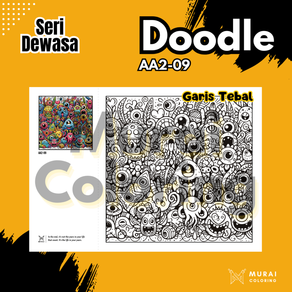 Jual Kertas Gambar Mewarnai Dewasa - Doodle AA2 | Shopee Indonesia