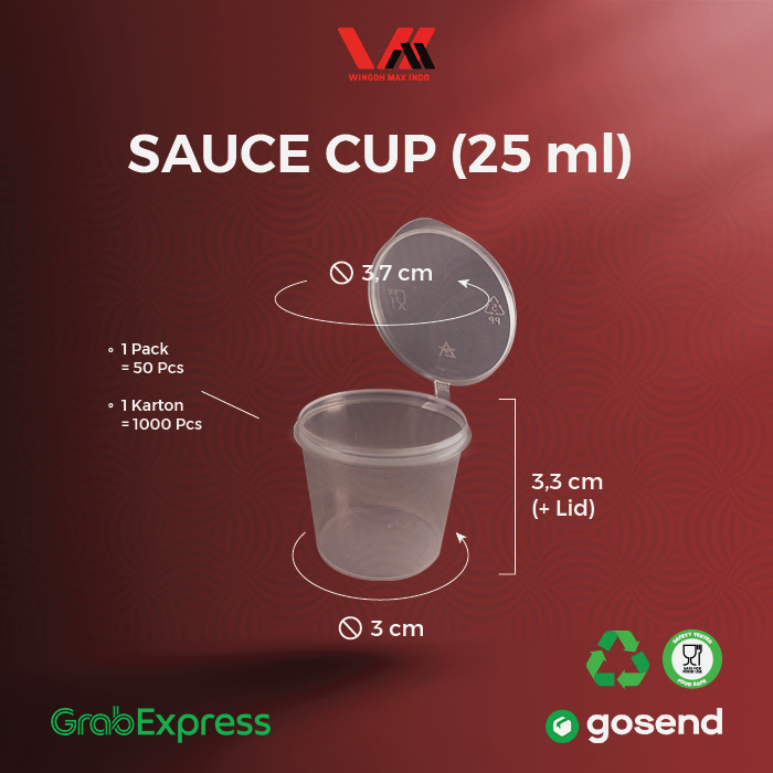 Jual SAUCE CUP 25ML, 50ML, 100ML - SAUCE CUP WINGOH - THINWALL SAMBEL ...