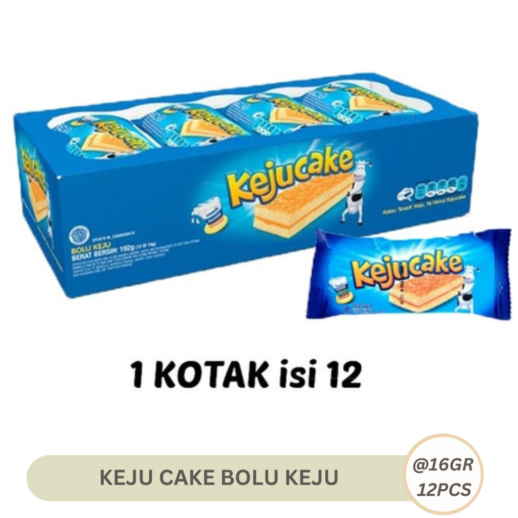 Jual Kraft Keju cake 192gr Bolu Rasa Keju 16gr x 12pcs/Box Cheese Cake ...