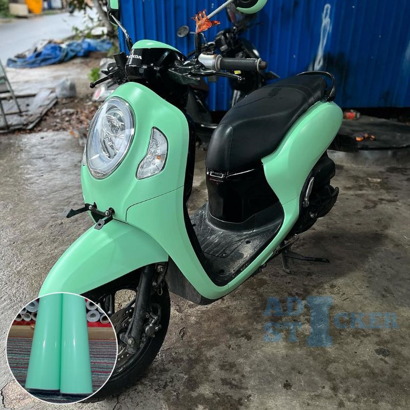 Jual Stiker skotlet hijau sage pastel Scotlite motor warna hijau muda ...
