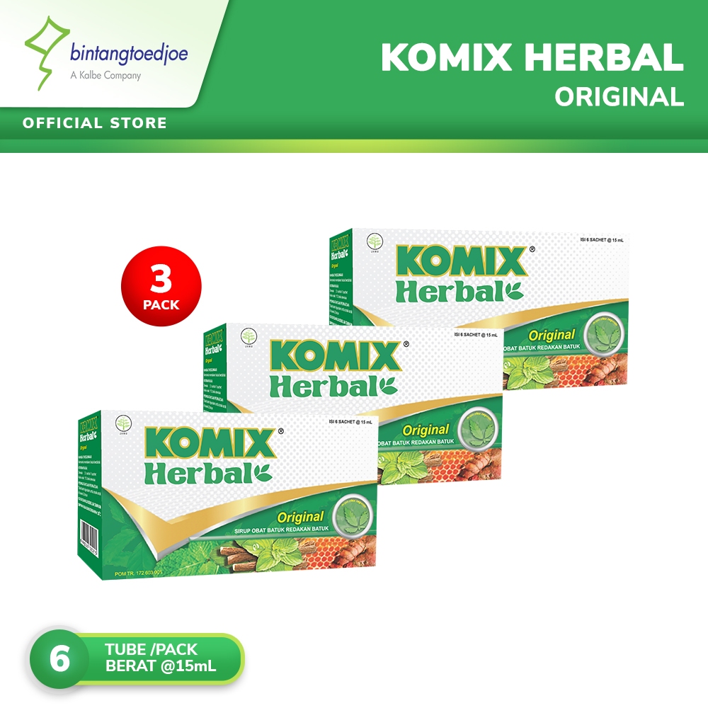 Jual Komix Herbal Original Sachet 3 Pack (18 Sachet) | Shopee Indonesia