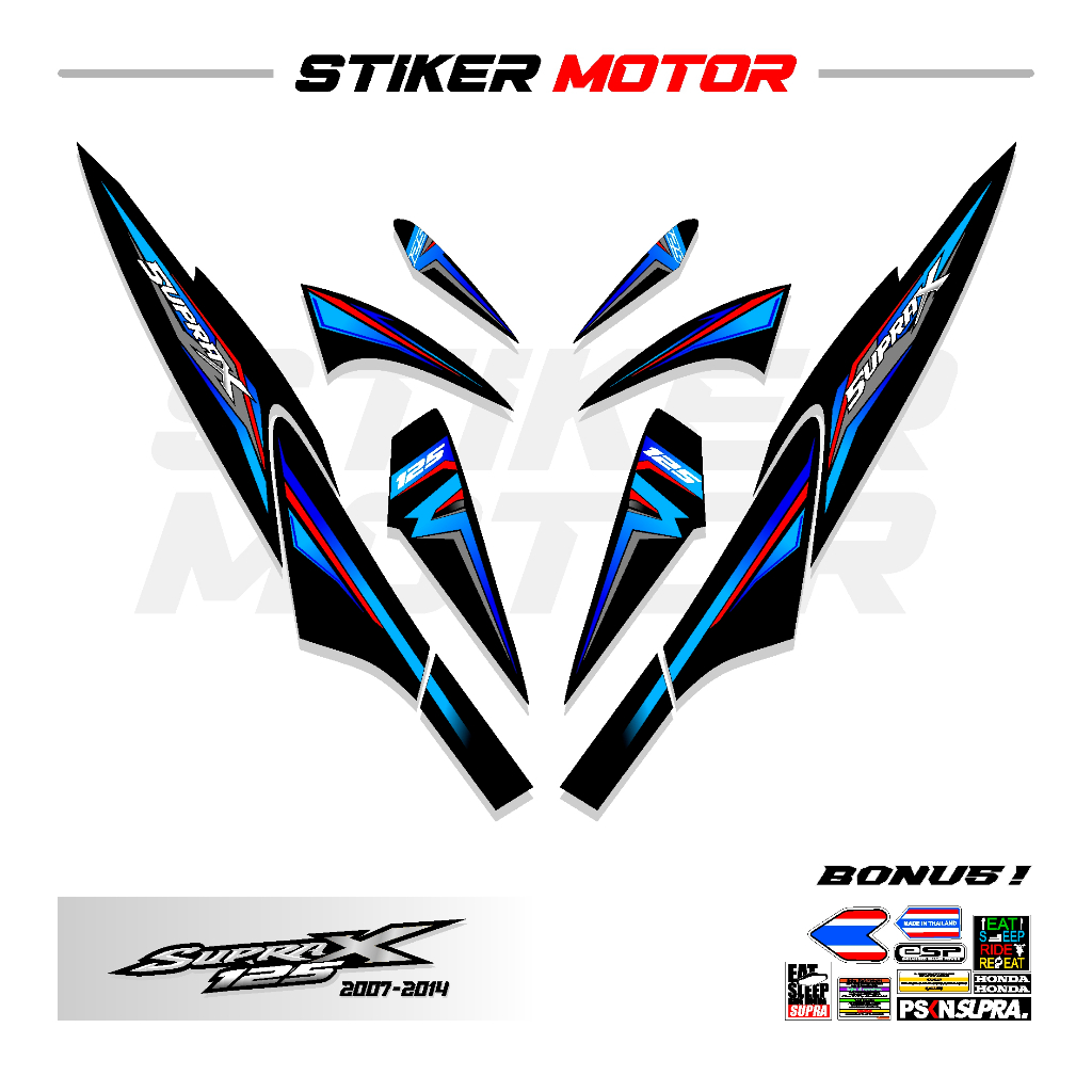 Jual SP12 STRIPING STIKER STICKER LIS VARIASI HONDA SUPRA X 125 D 125 R ...