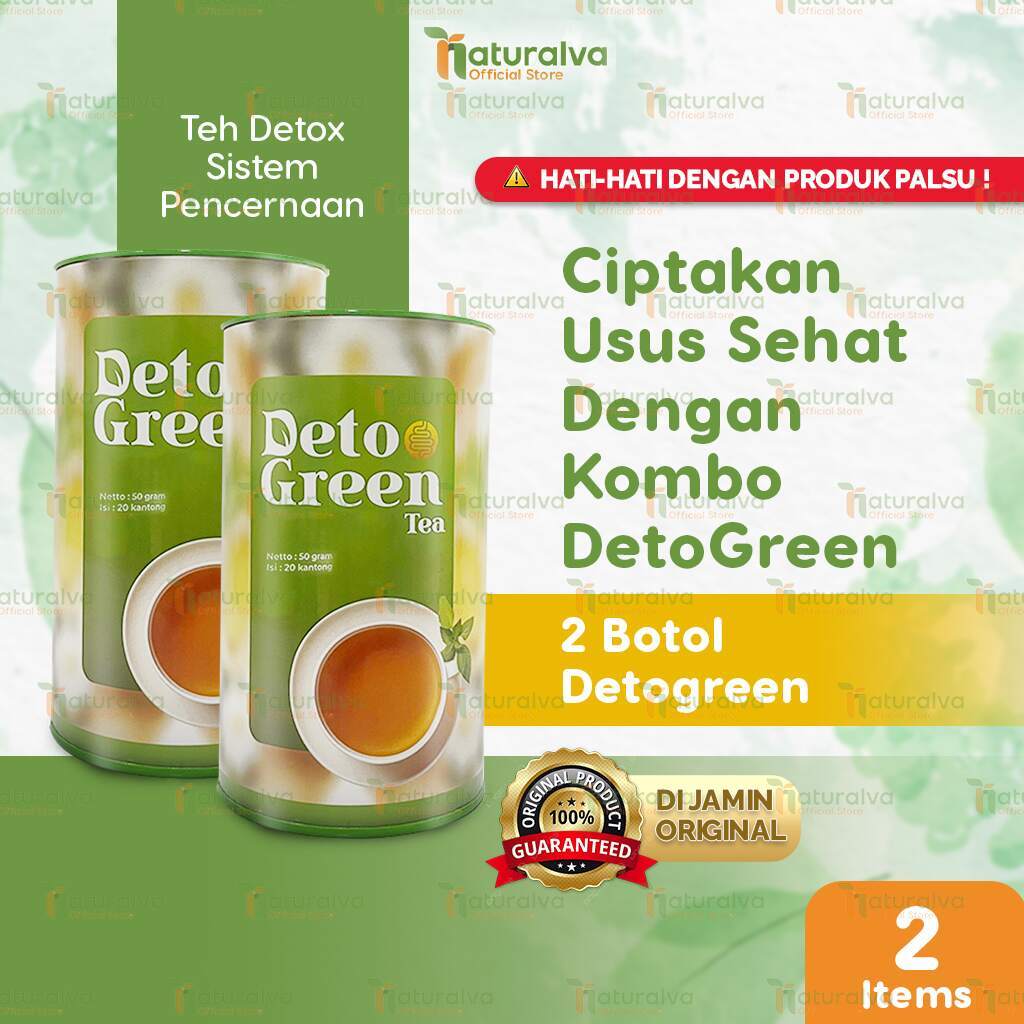 Jual DetoGreen Paket Hemat 2 Botol Untuk Sistem Pencernaan Membersihkan ...