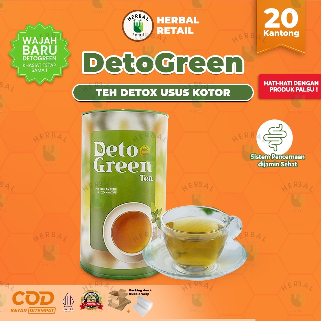 Jual Detogreen Teh Herbal Sistem Pencernaan Membersihkan Usus Kotor ...
