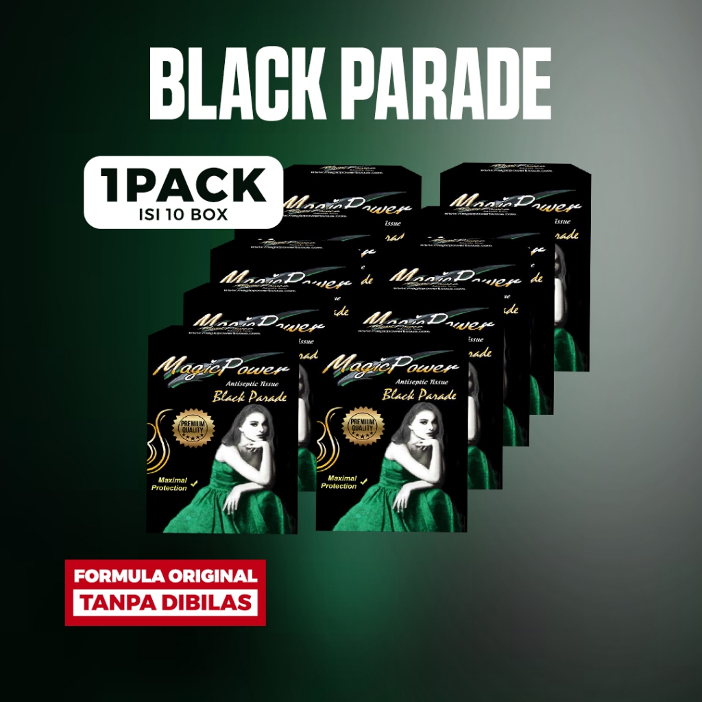 Jual Magic Power Tissue Black Parade Original - Antiseptic Tissue - 1 ...