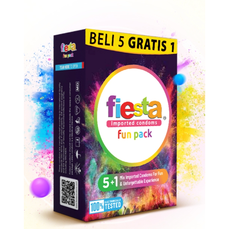 Jual Kondom Fiesta Fun Pack Isi 6 Pcs | Shopee Indonesia