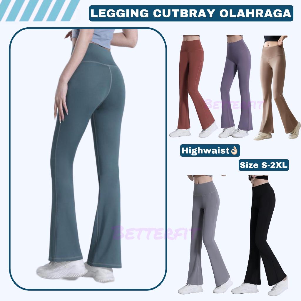 Jual CUTBRAY HIGHWAIST LEGGING Flare Yoga Pilates - Legging Celana ...