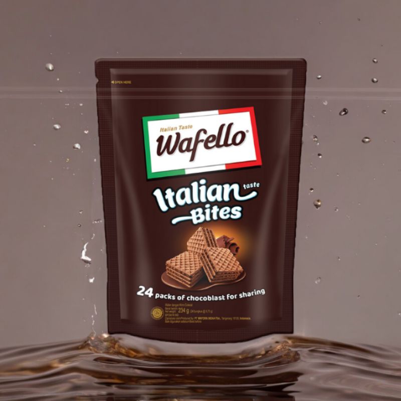 Jual Waffelo Italian Bites Chocolate 234 g | Shopee Indonesia