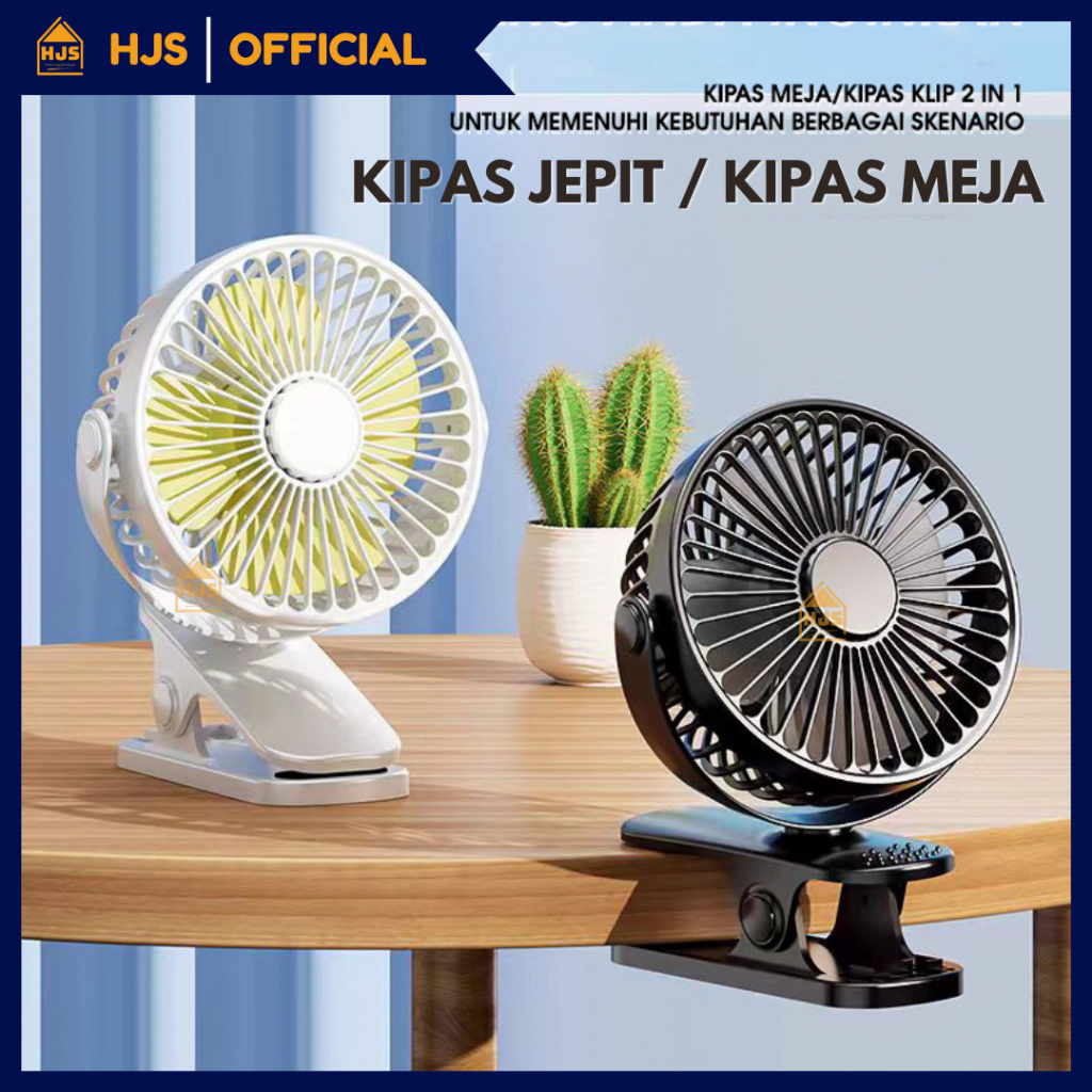 Jual [HJS] Portable Mini Clip Fan -Kipas Angin Mini 720 ° kipas klip ...