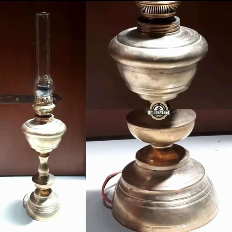 Jual Lampu minyak jadul kuningan lawas cantik | Shopee Indonesia