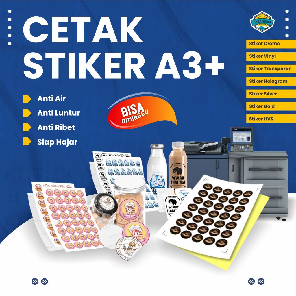 Jual CETAK STIKER A3+ BISA CUSTOM DESAIN - CUTTING SESUAI POLA [KISS ...