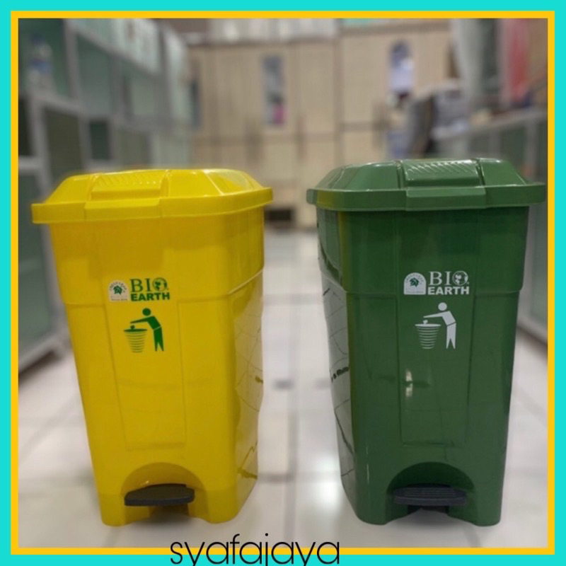Jual GREEN LEAF - Tempat Sampah Injak / Injek Roda 45 Liter 2006 / Tong ...