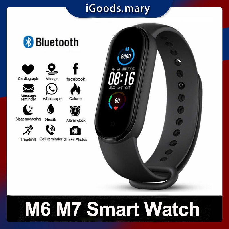 Jual M8 M7 M6 Smartwatch Jam Tangan Wanita Smart Band Heart Rate Blood Pressure Fitness Tracker ...