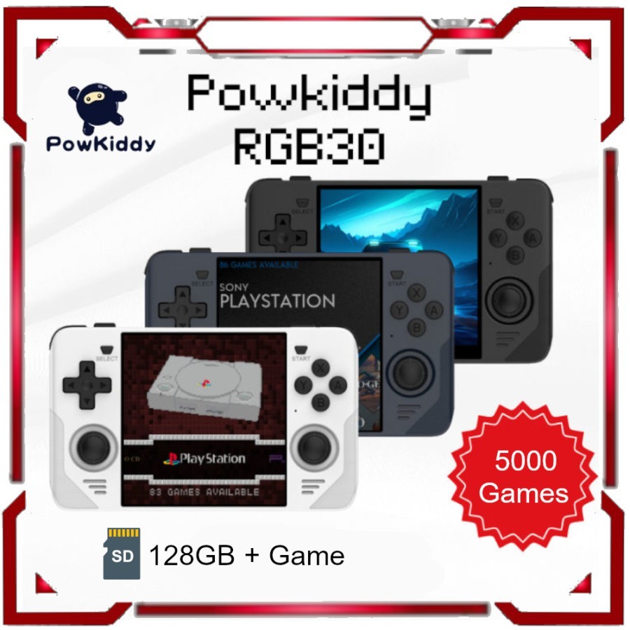 Jual POWKIDDY RGB30 Retro Handheld Video Game Console Classic Portable Gaming | Shopee Indonesia