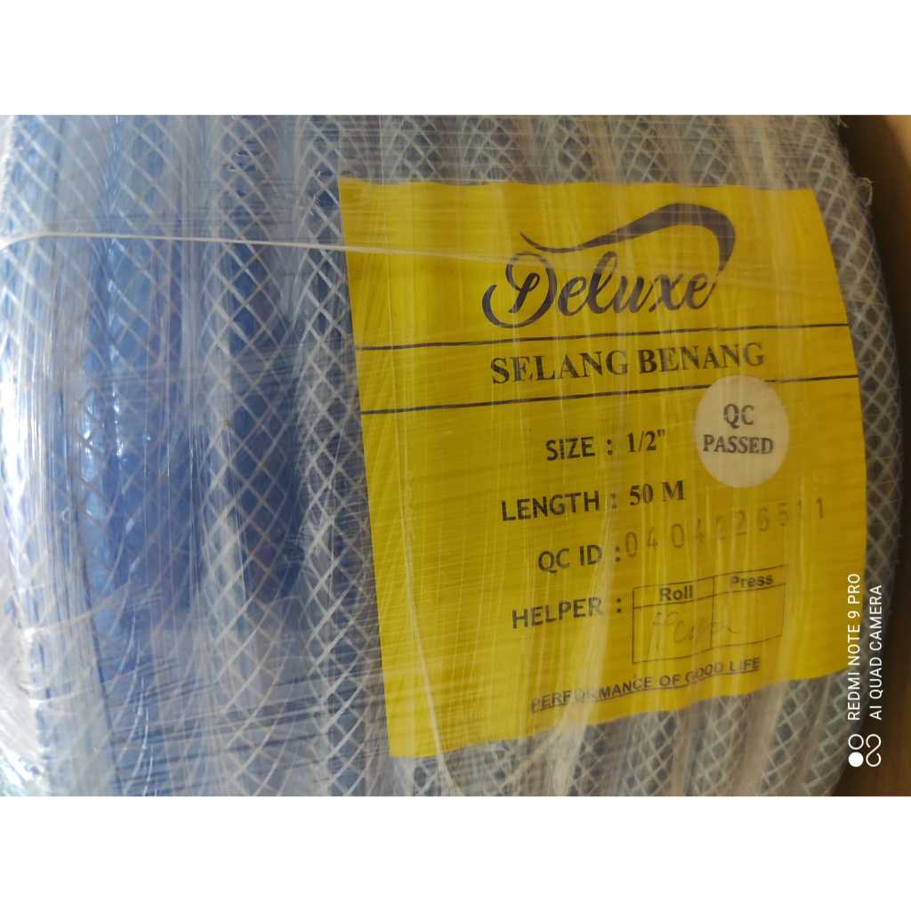 Jual Selang Deluxe Selang Air Benang / Selang Nilon Ukuran 1/2 inch 50 Meter | Shopee Indonesia