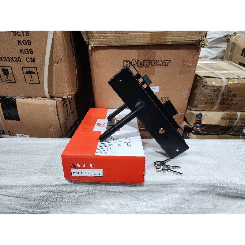 Jual Gagang Kunci Set Soligen L9004 Hitam - handel pintu ukuran besar ...
