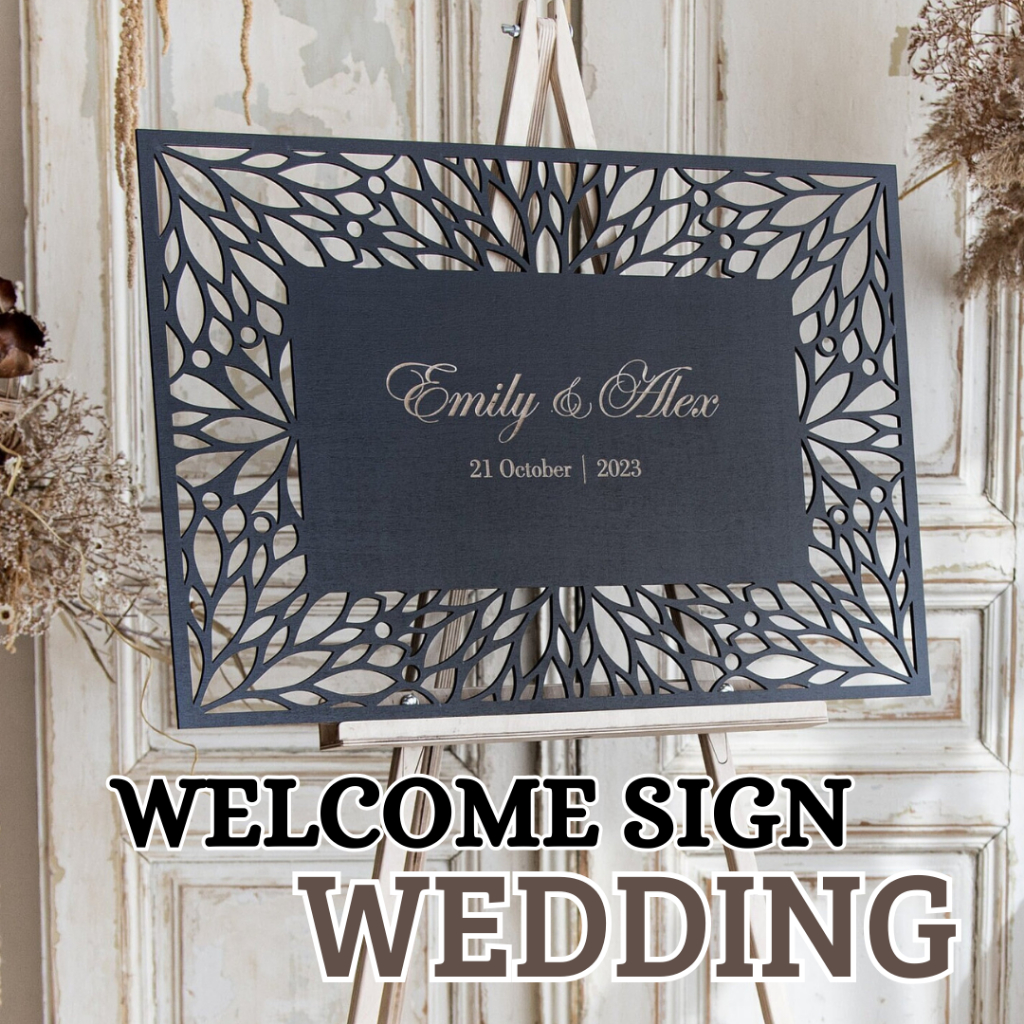 Jual DECORA UNION - Playwood Welcome Sign Wedding / Wedding Sign ...