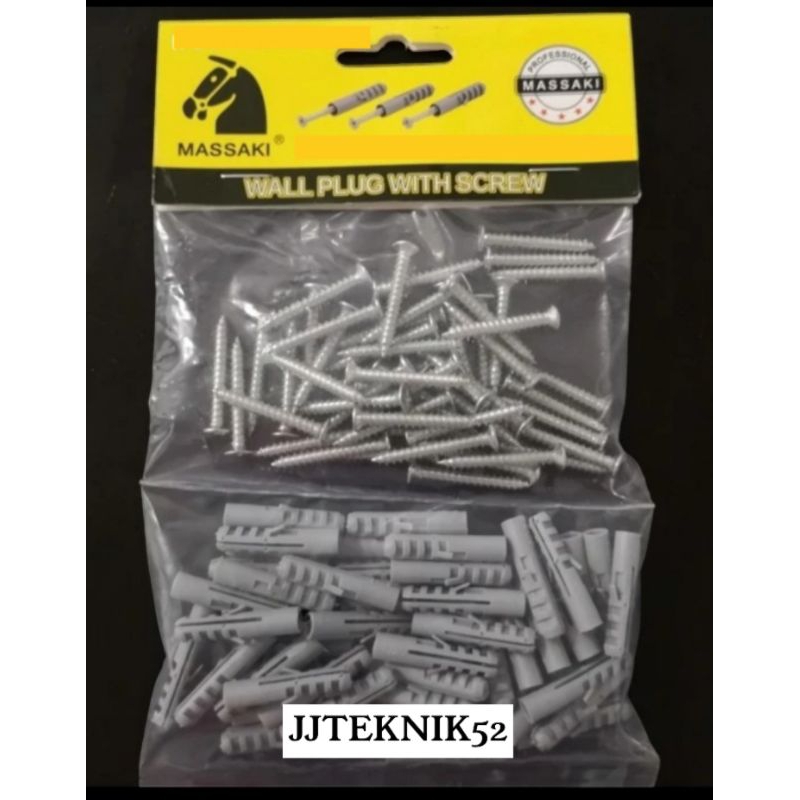 Jual M8 KOMPLIT SKRUP BAUT MASAKI + PLASTIK PVC TEMBOK BAJA RINGAN ...