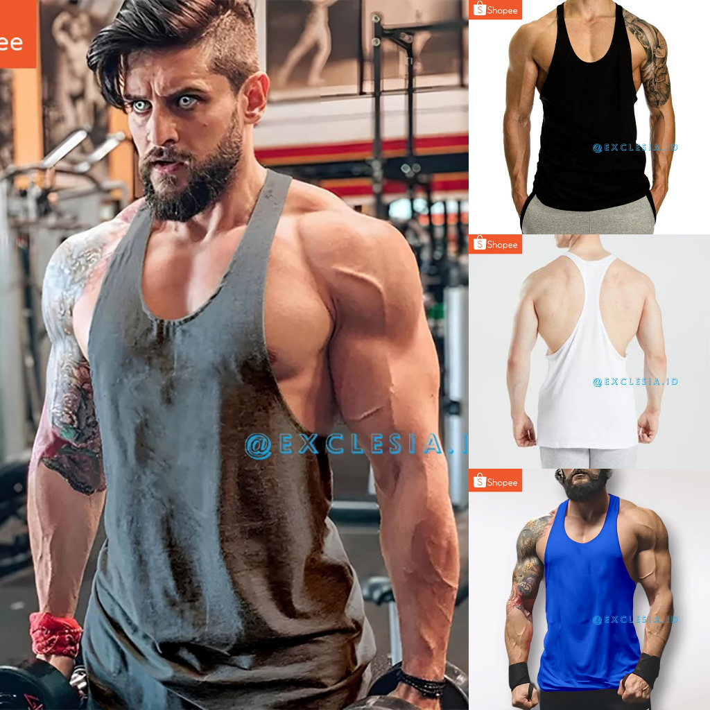 Jual Singlet Stringer - Singlet Olahraga Pria Desain Tali Kecil ...