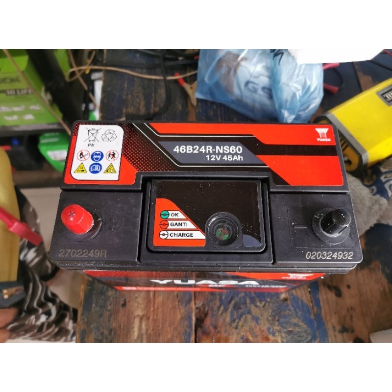 Jual AKI BATERAI KERING YUASA MF NS60/46B24R 45AH AVANZA XENIA TERIOS | Shopee Indonesia