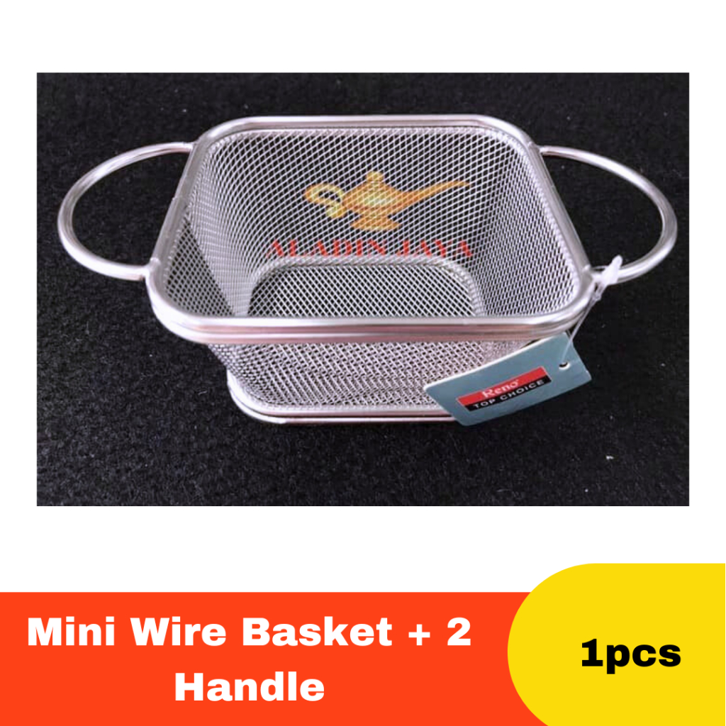 Jual Mini Wire Basket + 2 Handle / Dudukan Kentang Goreng Stainless ...