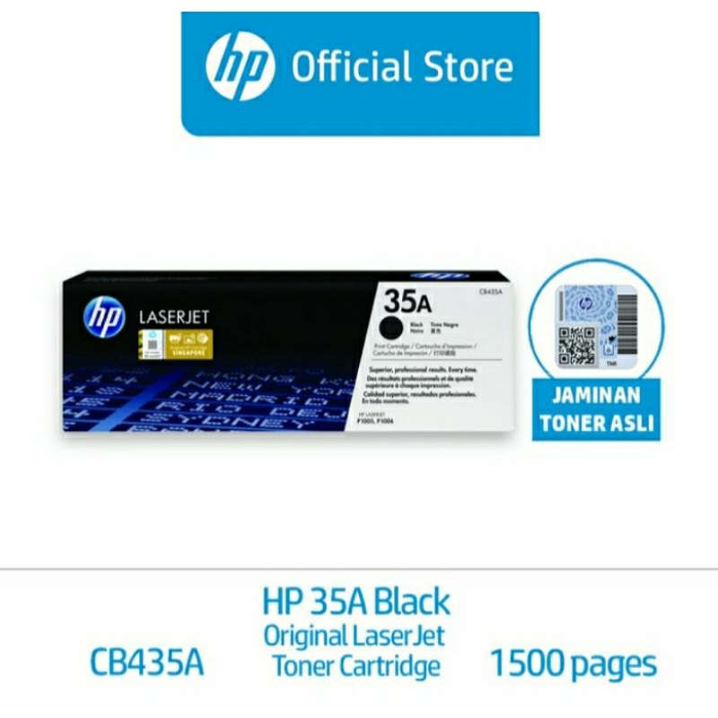 Jual toner printer hp laserjet 35A black (CB435A) cartridge original | Shopee Indonesia
