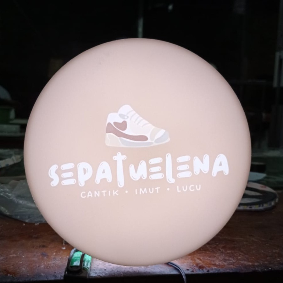 Jual NEON BOX NYALA BULAT LED DIAMETER 30CM | Shopee Indonesia