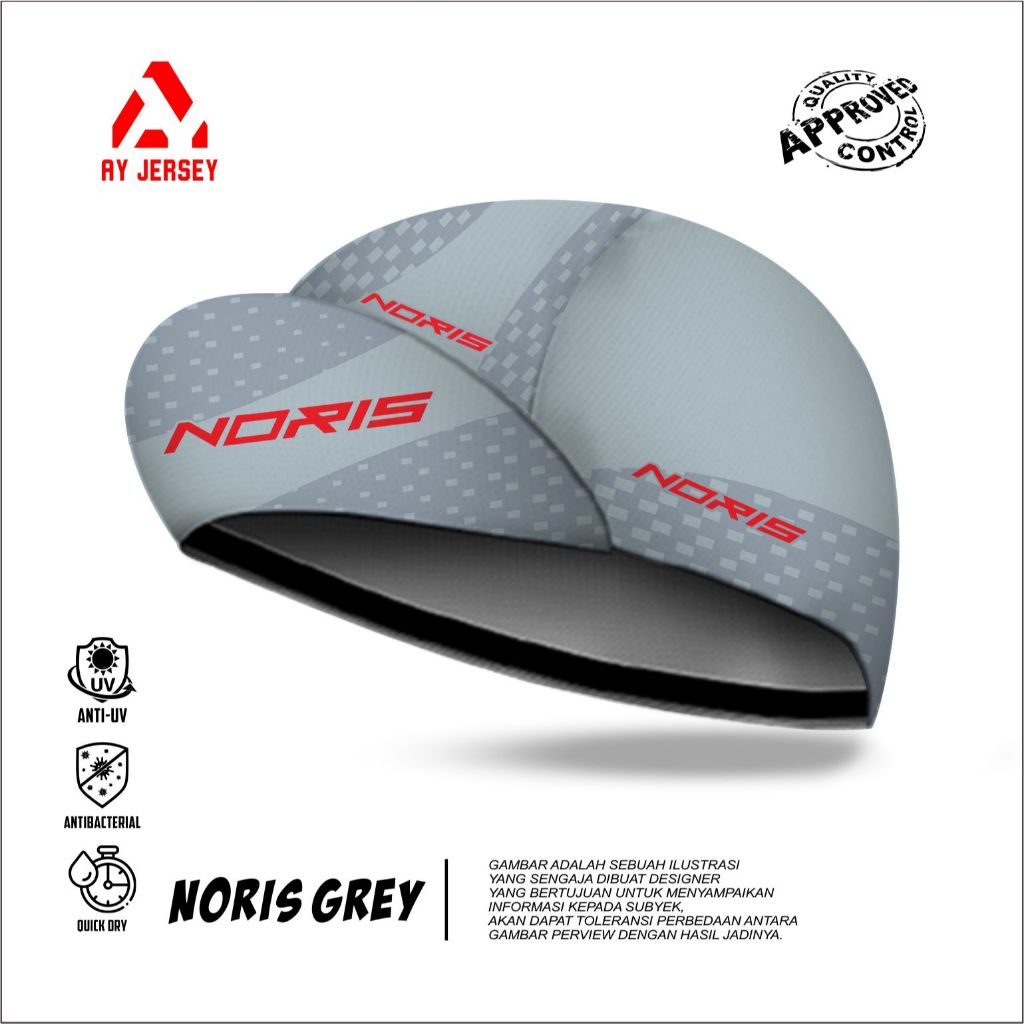 Jual CYCLING CAP NORIS GRAY (TOPI SEPEDA) | Shopee Indonesia
