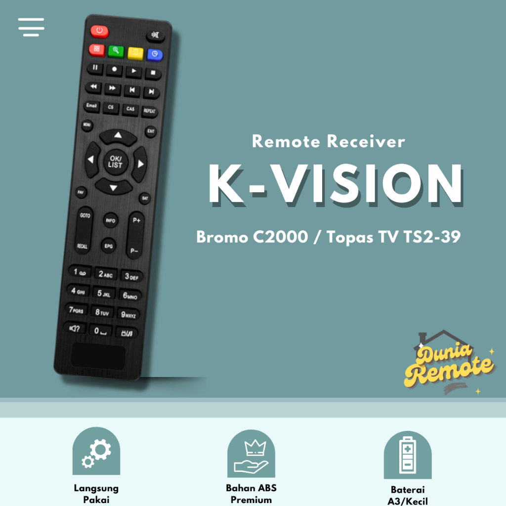 Jual Remot / Remote Receiver Parabola K-vision bromo C2000 | Shopee ...