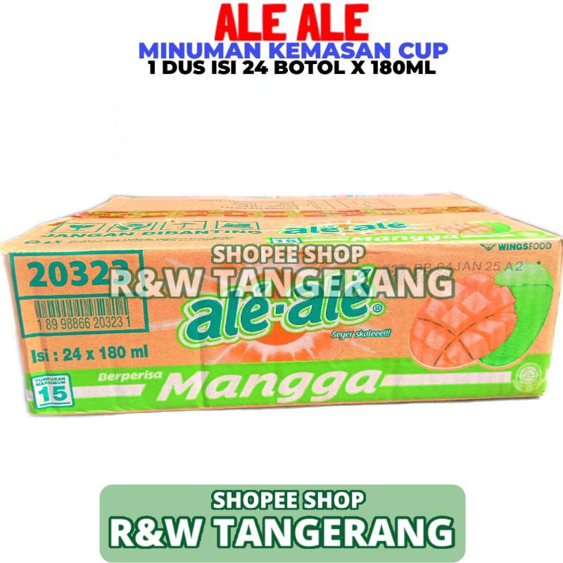 Jual Ale Ale Rasa Mangga 1 Dus Isi 24 Botol 180ml | Shopee Indonesia