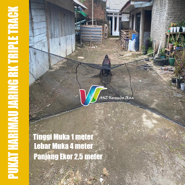 Jual Pukat Jaring Ikan Pukat Harimau Jaring RK triple track siap pakai ...